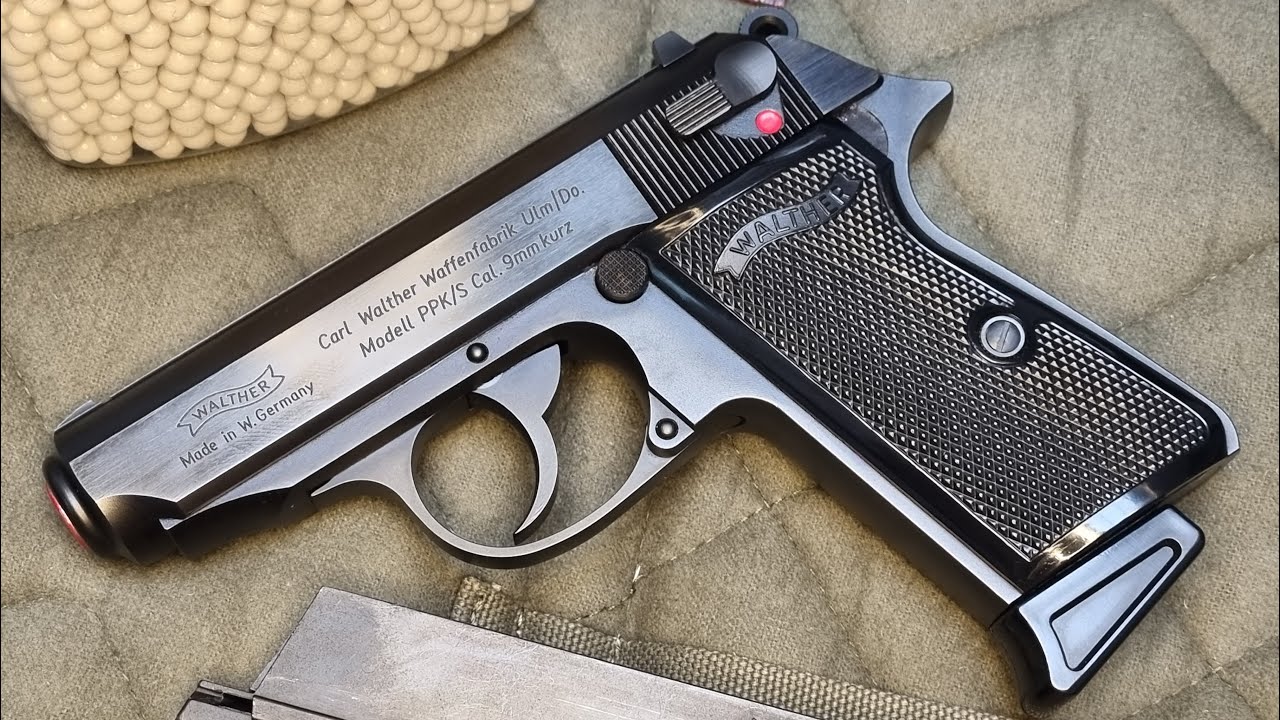 에어소프트건 PPK/S Full steel GBB made by papago arms - YouTube