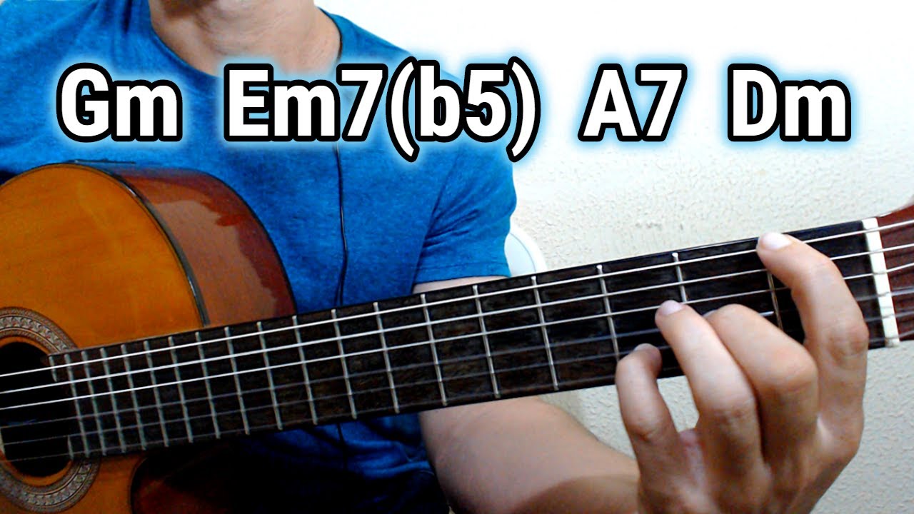Baixaria No Violão 6 Cordas Gm Em7(b5) A7 Dm - Aula de Violão - YouTube