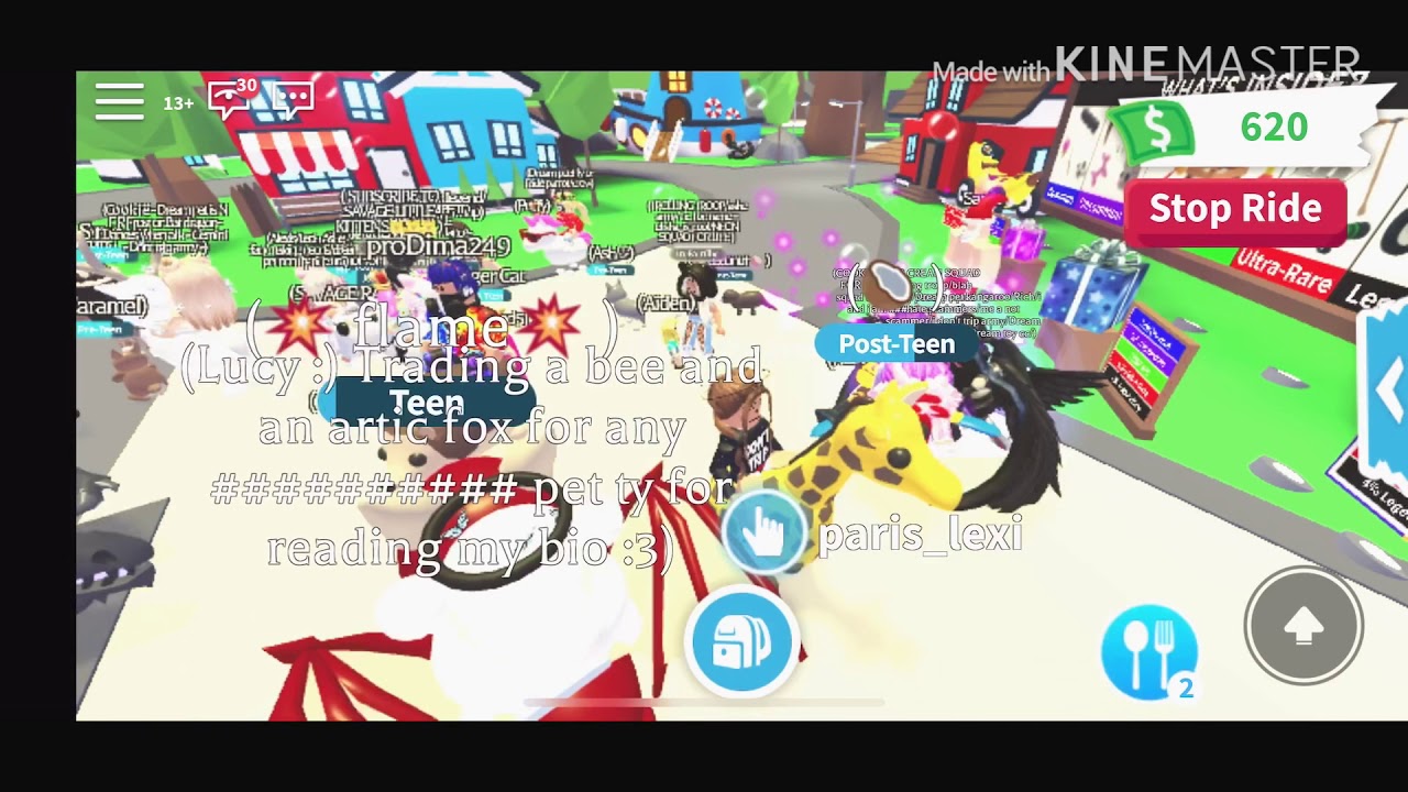 Adopt Me! Trading my fly ride giraffe - YouTube