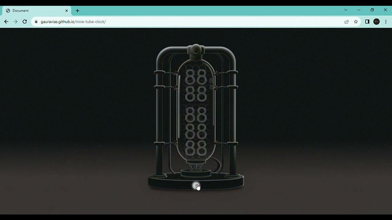 How To Design Nixie Tube Watch Using Html Css And Javascript Nixieclock Indiamoon Youtube