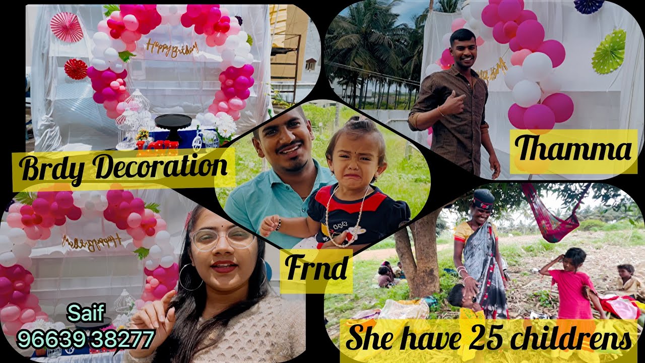 Brdy Decoration || fun day || ಕಬ್ಬು ಕಡಿಯೋ ಜನರಿಗೆ 25 ಮಕ್ಕಳು ಬೇಕಂತೆ🤭 ...