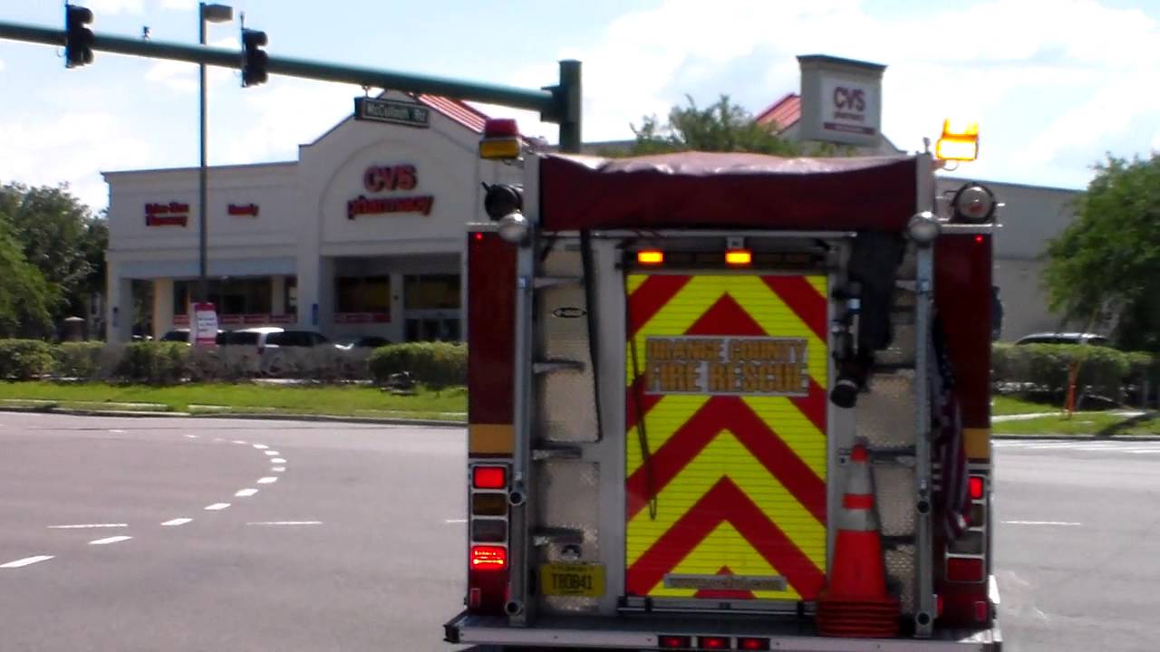 Orange County Fire Rescue Engine 65 Responding - YouTube