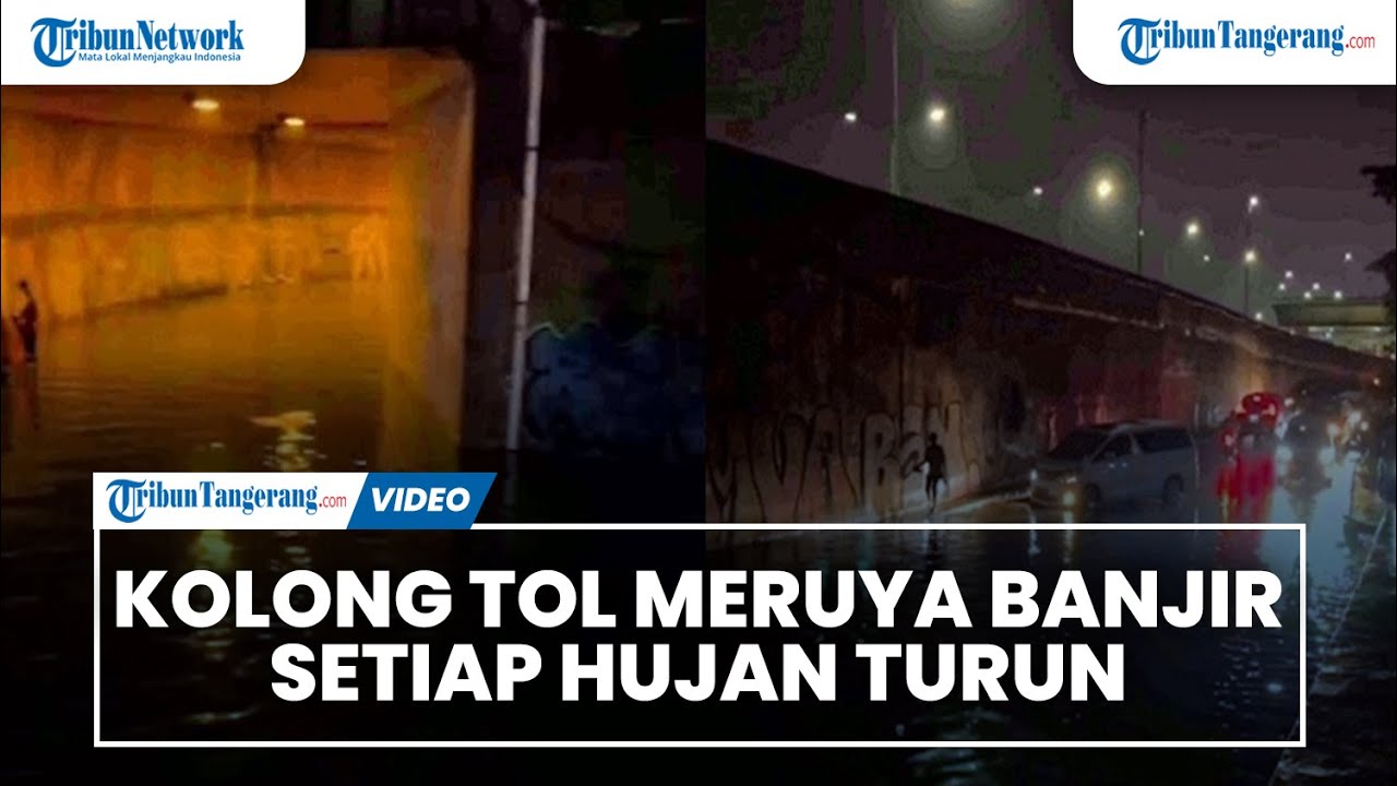 Kolong Tol Meruya Banjir, Naik Perahu Karet kalo Mau Lewat atau Balik ...