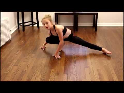 Stretching and Basic Contortion... Basic Stretching Warm Up.  Acro Warm Up Stretching