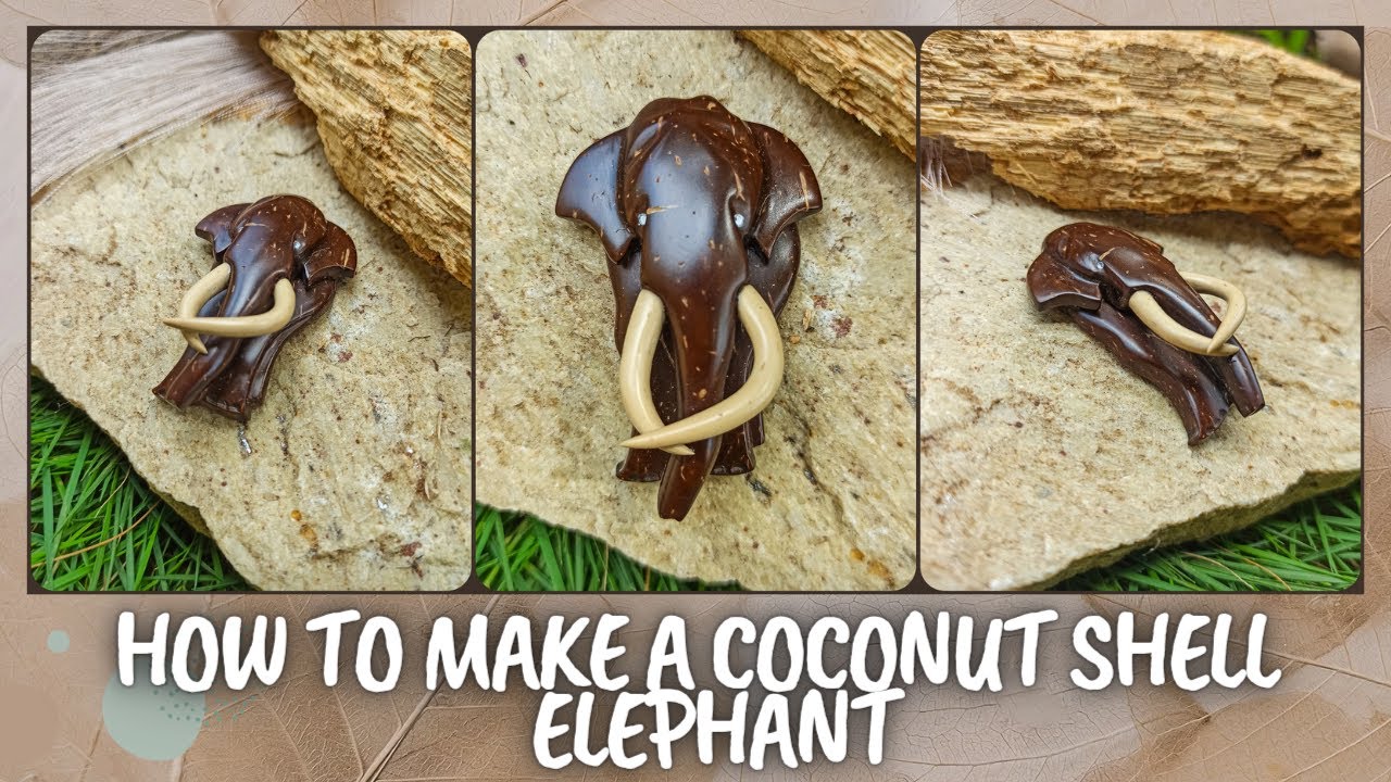 Making a elephant using coconut shell | "NADUNGAMUWA RAJA" 🥥🌴 # ...
