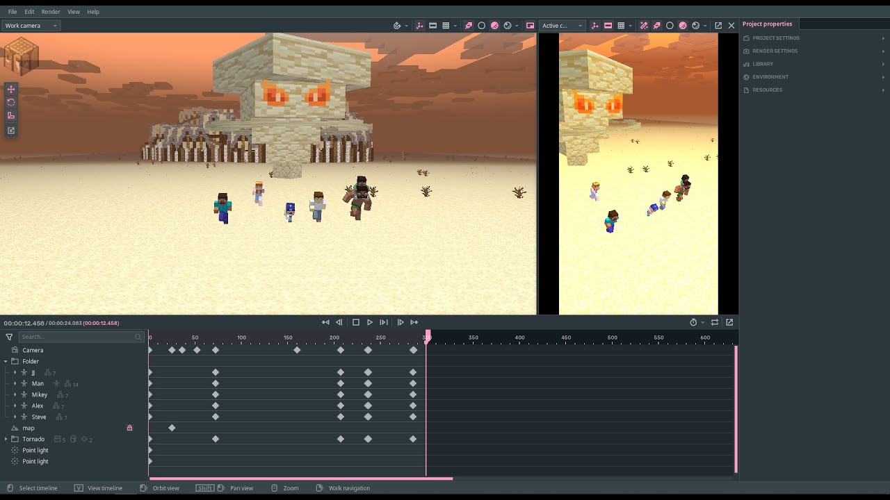 Steve Running Animation - Minecraft animations in MineImator # ...