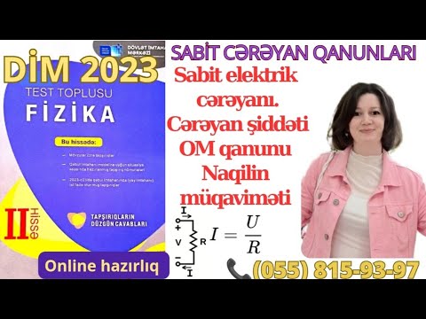 Sabit Cərəyan Qanunu. Sabit elektrik cərəyanı. Cərəyan şiddəti.OM ...