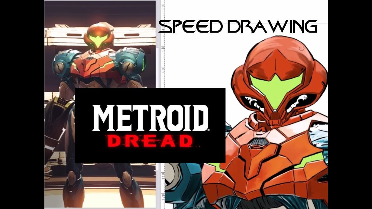 Metroid Dread drawing Samus Aran part2 - YouTube