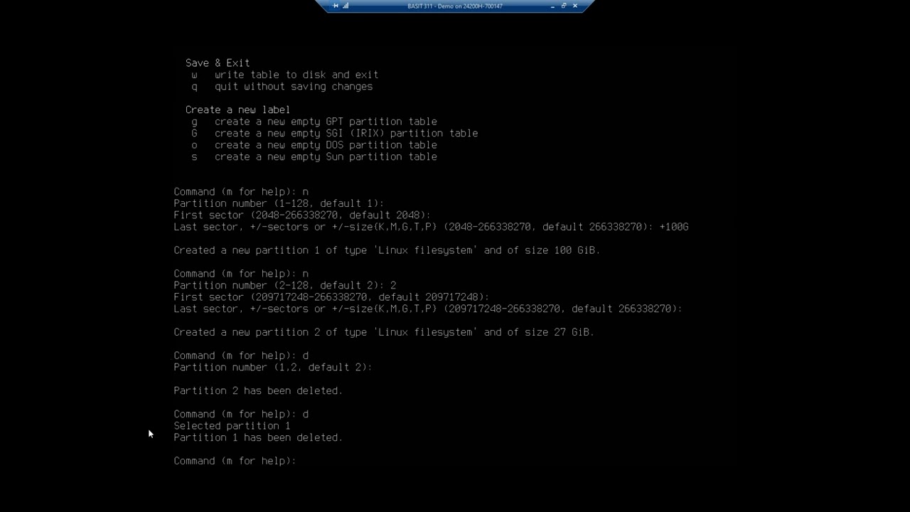 Creating And Formatting Partitions In Ubuntu Server Youtube