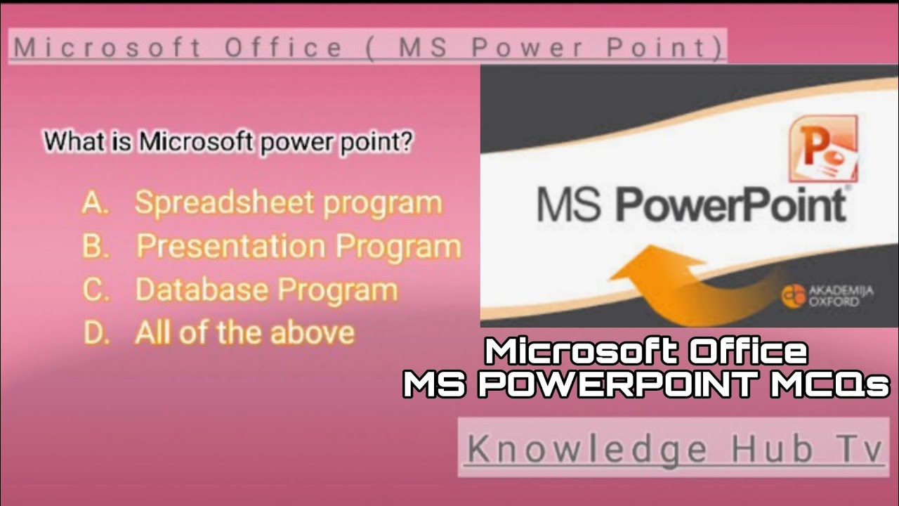 MS Office | MS POWERPOINT MCQs | Microsoft Office MCQs | 2023 Exam ...