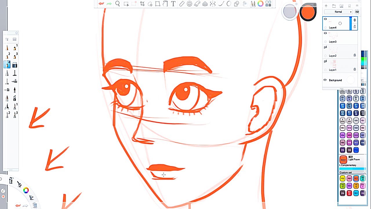 ANIME | How To Draw People For Beginners - Body, Face, Hands | By Sarah ...