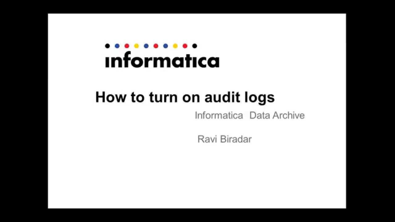 How to turn on audit logs in Data Archive? - YouTube