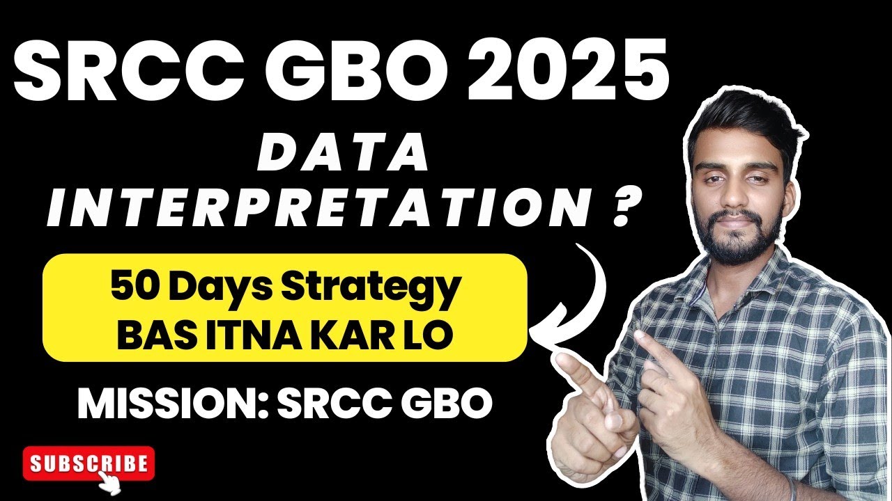 SRCC GBO 2025 || Data Interpretation || Boost Your Marks - YouTube