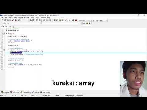tugas mata kuliah struktur data (array dalam C++) - YouTube