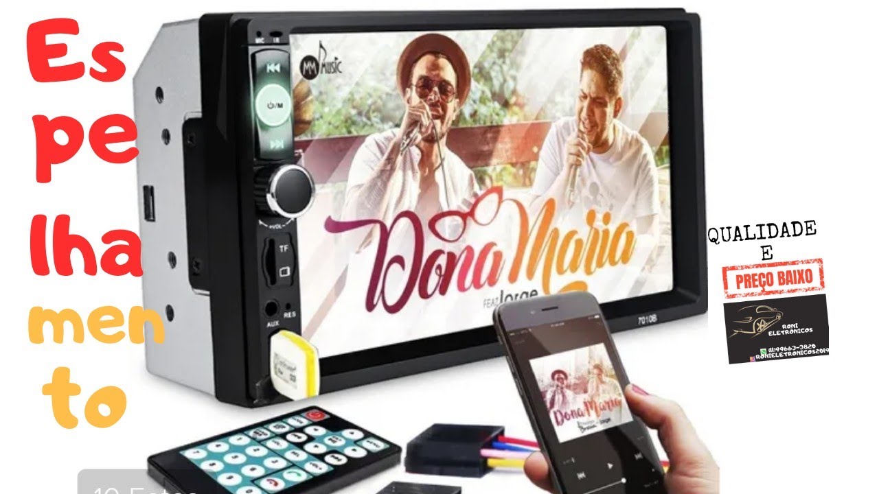 MP5 player 7018b como fazer o espelhamento - YouTube