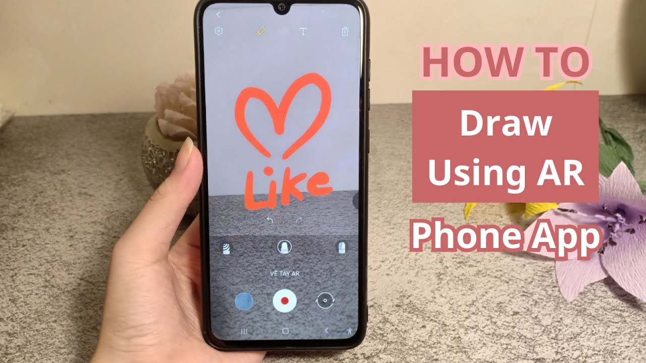 How to Draw using AR Phone App | Samsung Galaxy A70 - YouTube