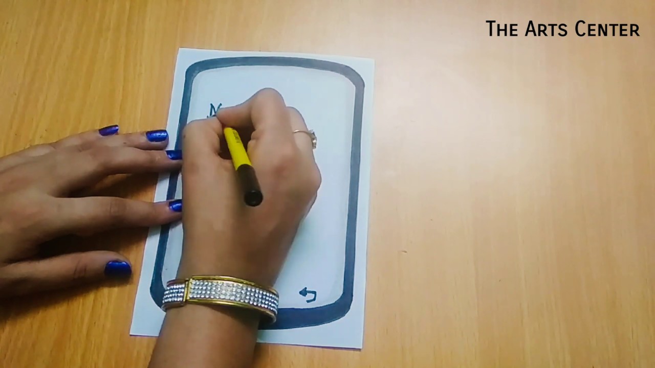 Easy Border/Mobile Border Design on paper/Front Page Border/Border fir ...