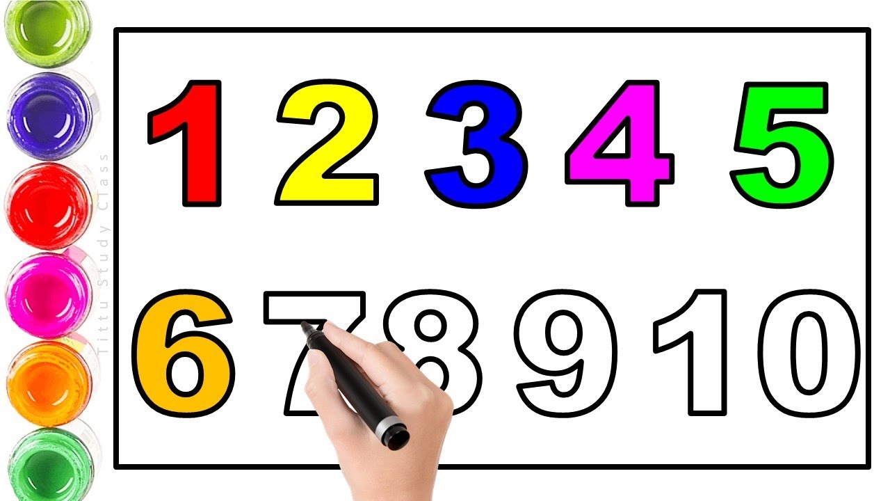 Learning numbers, one two three four, 123 counting, numbers counting ...