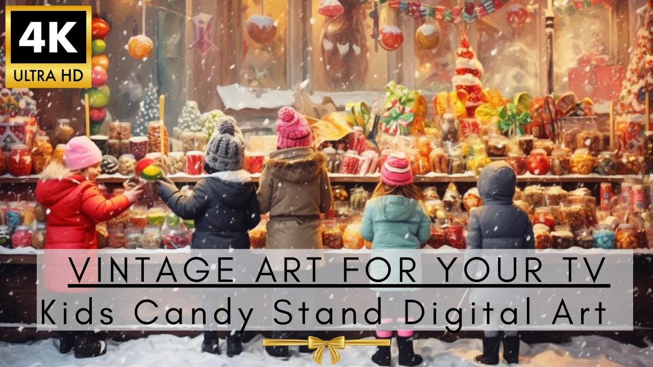 Kids at Christmas Candy Stand Slideshow For Your TV | Turn TV Into ...