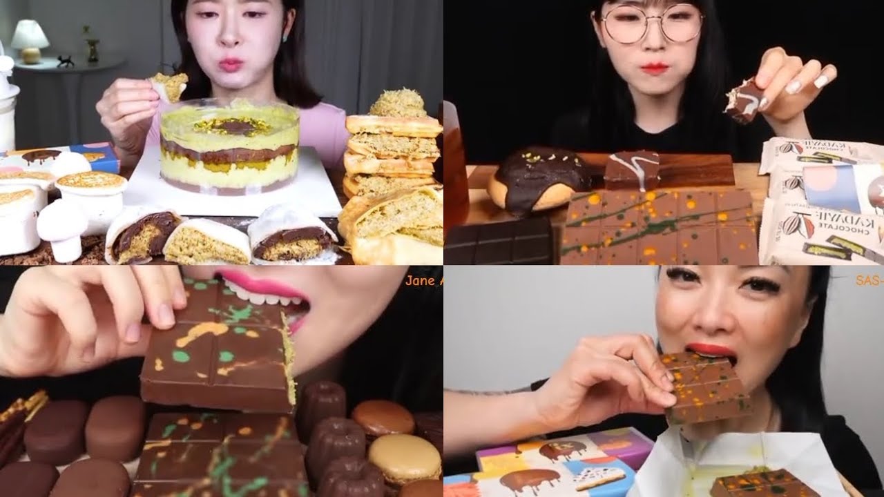 ASMR SATISFYING | DUBAI CHOCOLATE MUKBANG COMPILATION | #6 - YouTube