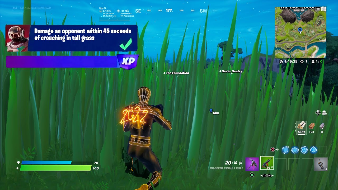 Fortnite - Damage An Opponent Within 45 Seconds Of Crouching In Tall ...