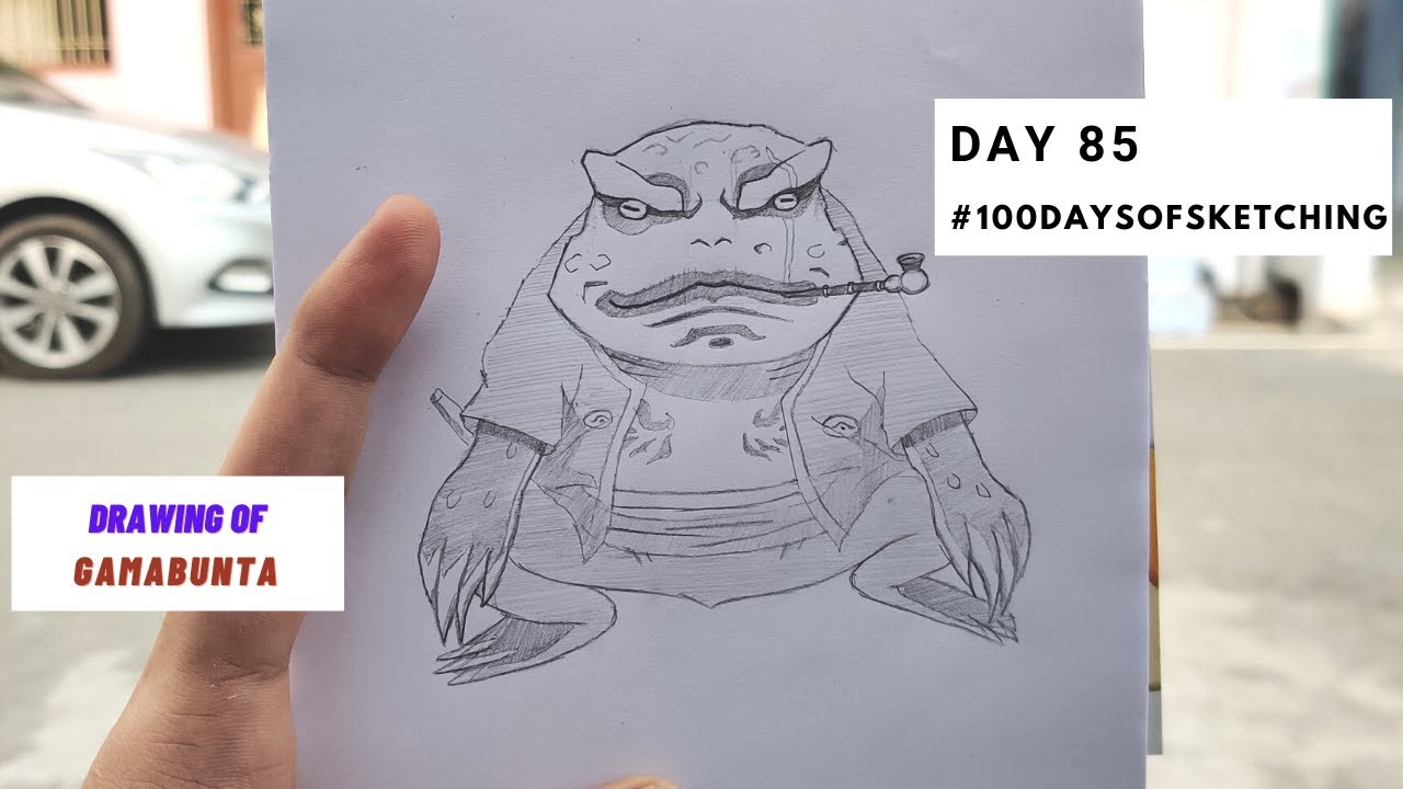 drawing of gamabunta | Day 85 | 100 days of sketching | Navi - YouTube
