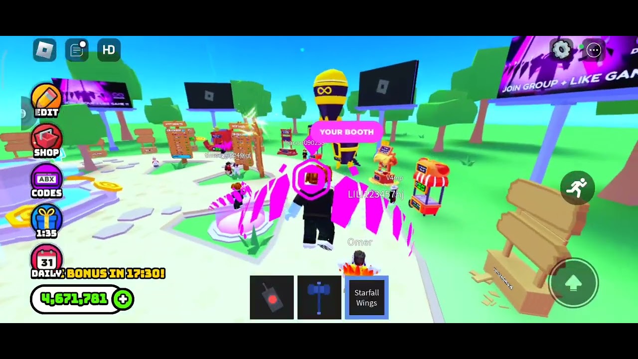 getting the starfall wings in pls donate but inf robux - YouTube