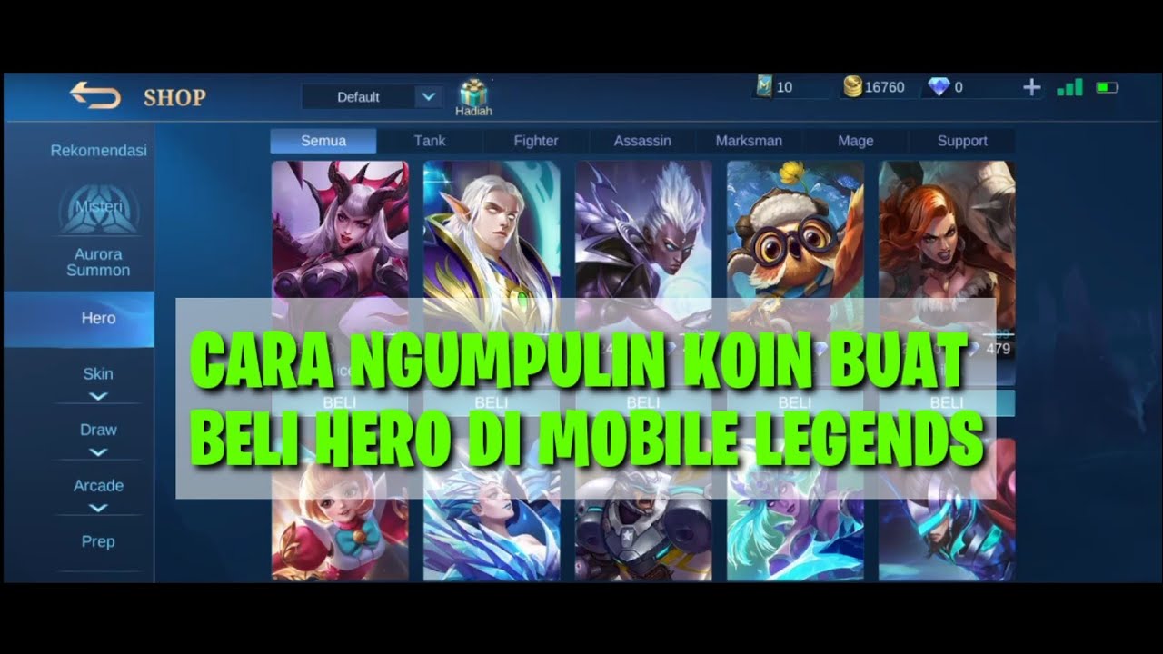 Cara Mengumpulkan Koin Di Mobile Legends - YouTube