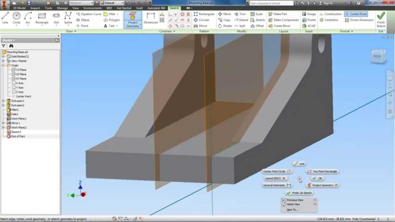 6. Offset Plane and Sketch - YouTube