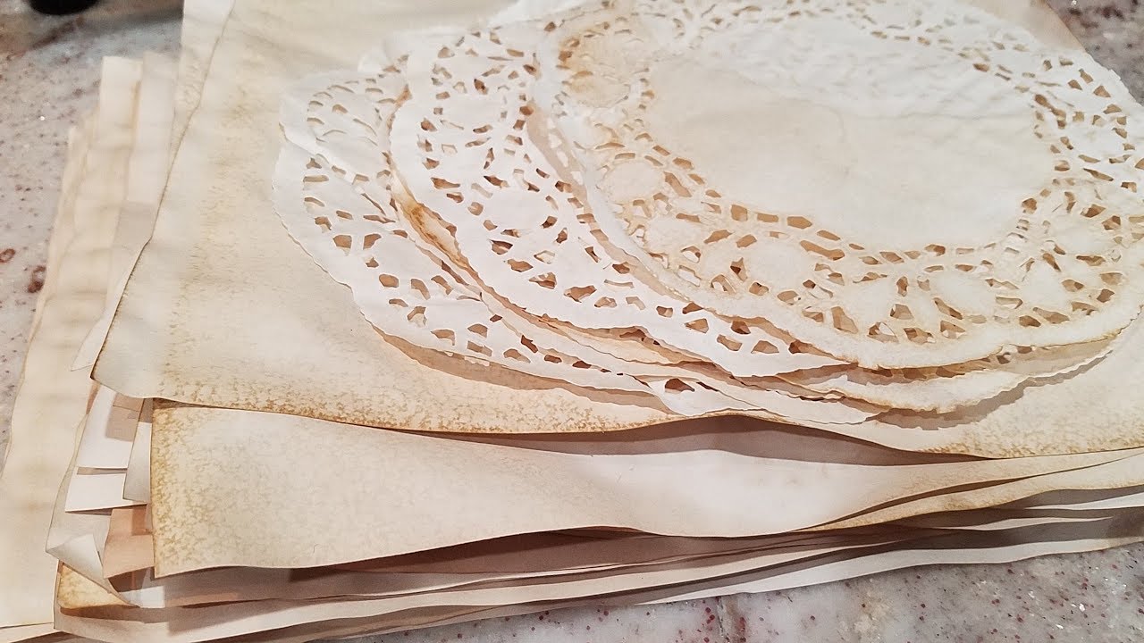 Tea/Coffee Dying Paper for Journals - Easy Process - YouTube