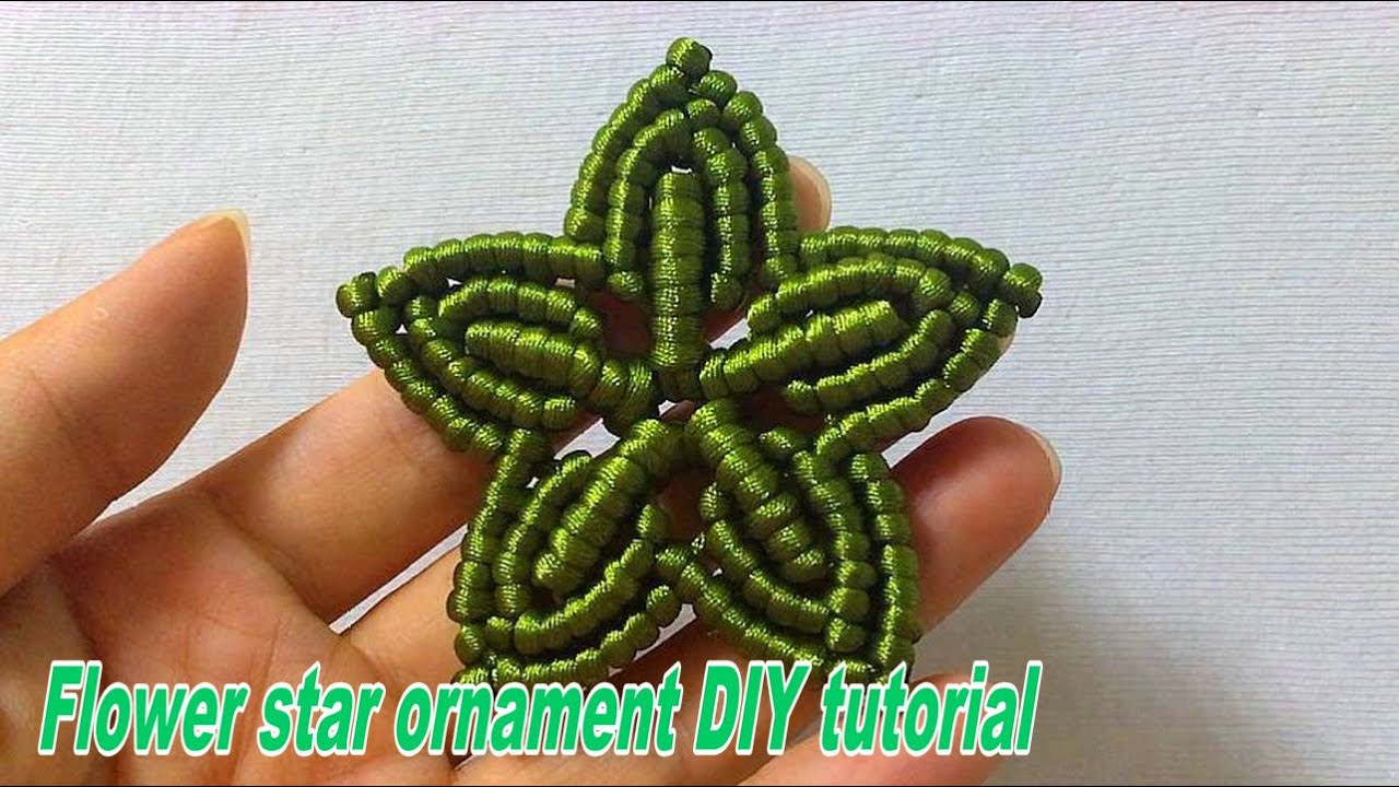 Flower star ornament DIY tutorial, a lovely thing to decorate Clothes ...
