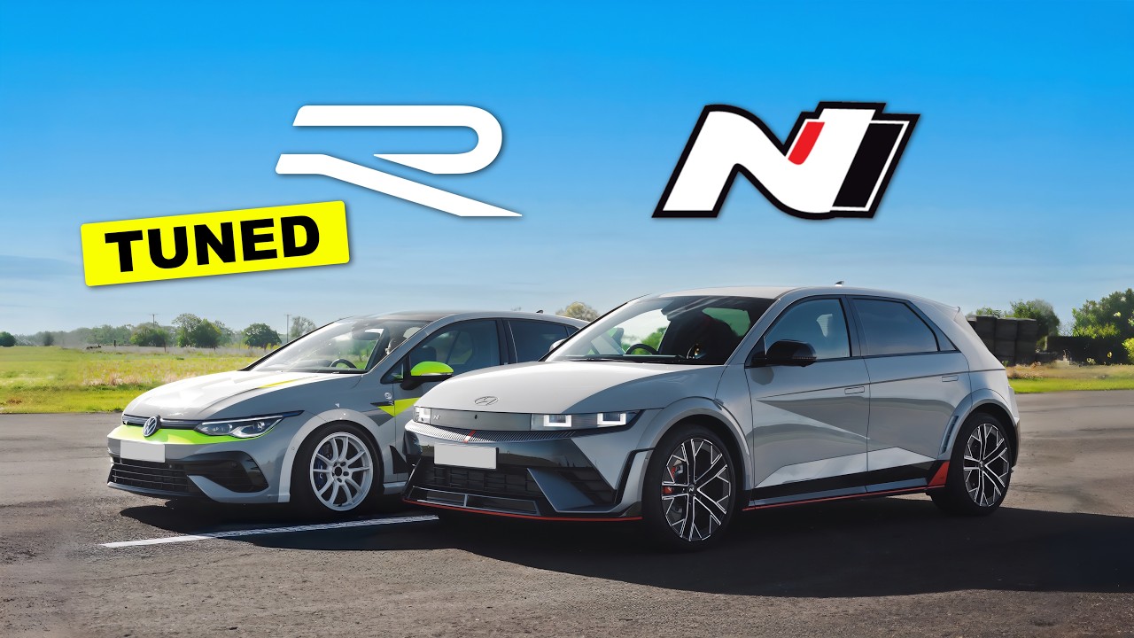 FASTEST EV HOT HATCH vs TUNED VW GOLF R - WHOS FASTER? - YouTube