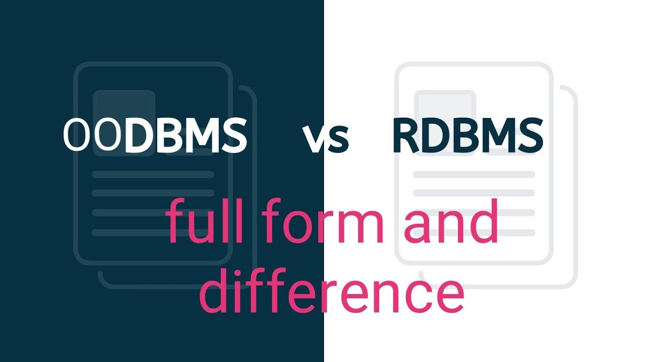 RDBMS OODBMS M Difference Kya H full Form Kya H amangurvats 