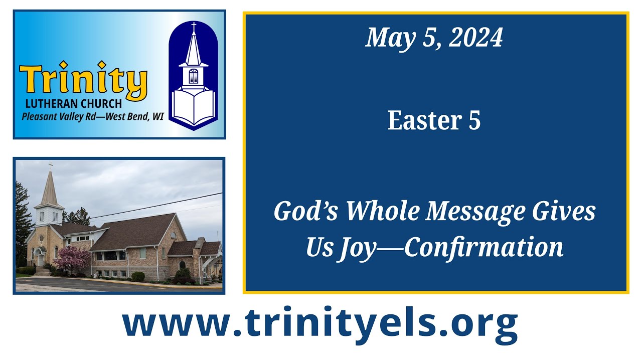 Confirmation Sunday (May 5, 2024) - YouTube