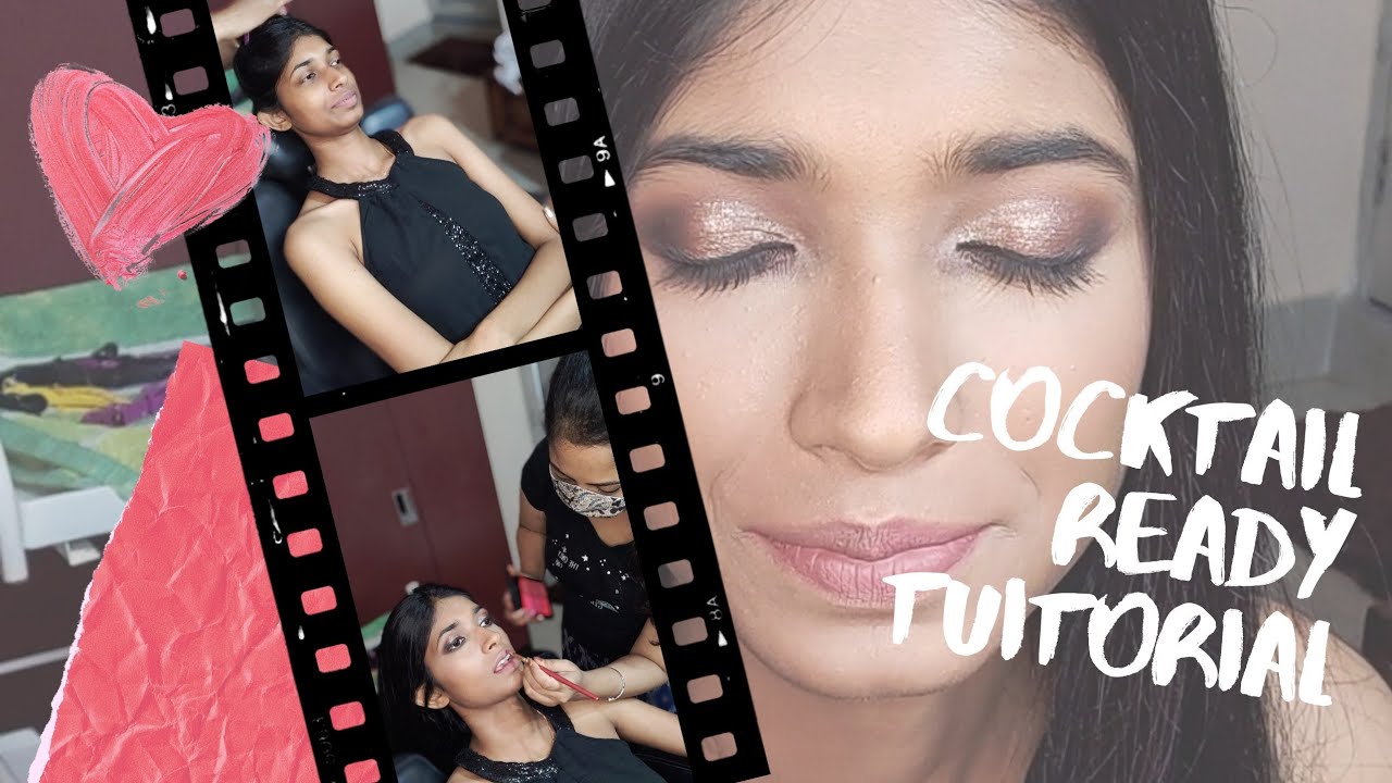 Cocktail/bachelorette makeup look . - YouTube