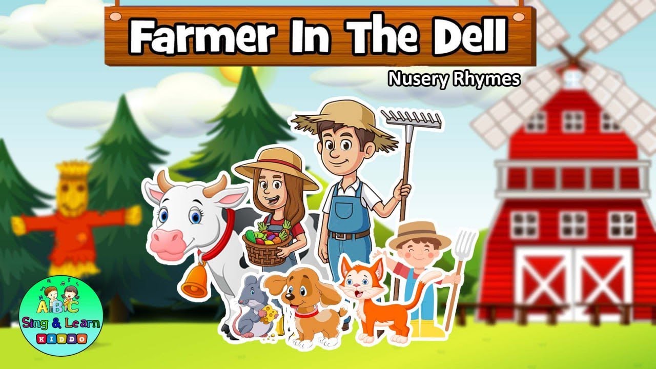 "The Farmer in the Dell | Fun and Playful Nursery Rhyme for Kids | Sing ...