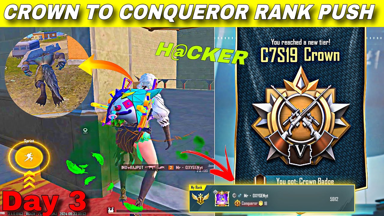 🔴DAY -3 HOW MANY POINTS NEED IN 1st FULL WEEK FOR CONQUEROR |CROWN TO ...