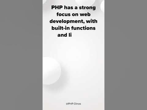 #php language has a strong focus on #web development - interesting ...