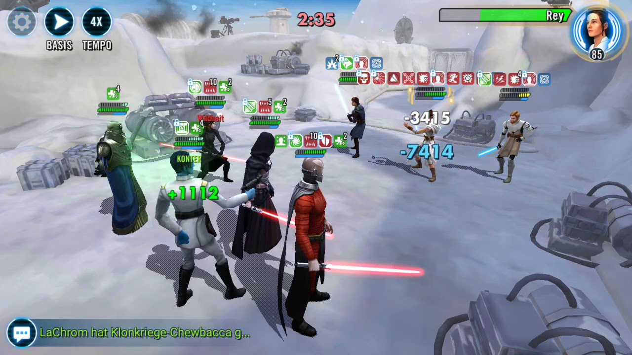 Swgoh DR+Thrawn vs gl rey+jedi - YouTube
