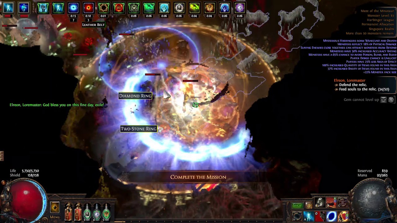 [PoE 3.0]CoC Assassin vs Maze of the Minotaur Map - YouTube