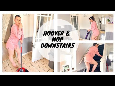 Clean With Me | Hoover & Mop Downstairs | Kate Berry