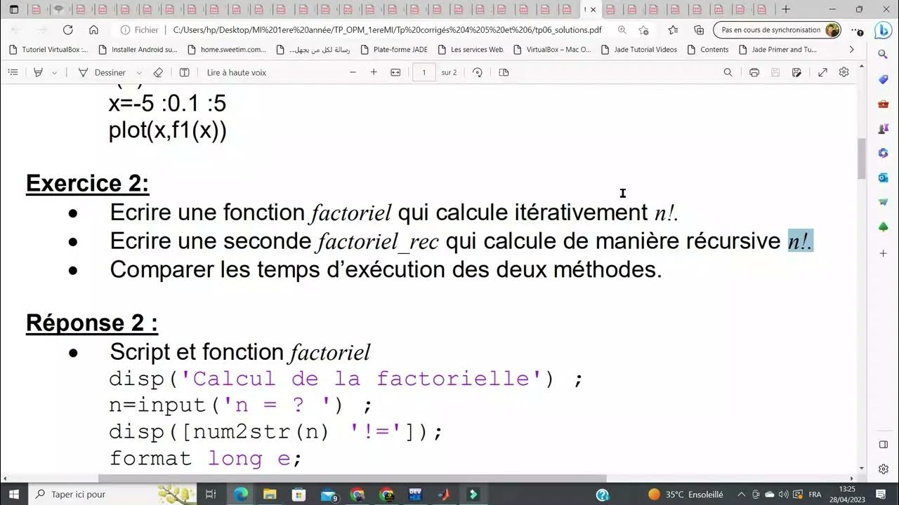 #030 fonction factoriel récursive en Matlab - YouTube