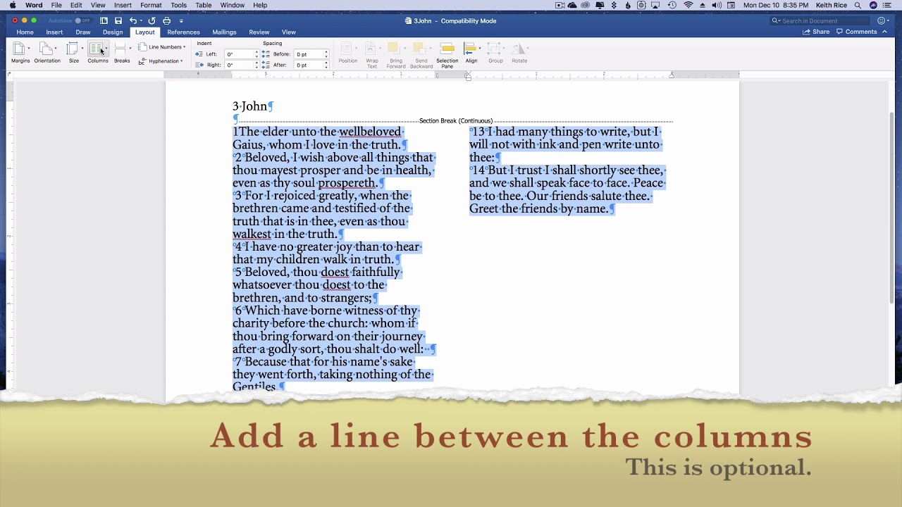 Bible Layout Tutorial - Basic 1 - YouTube