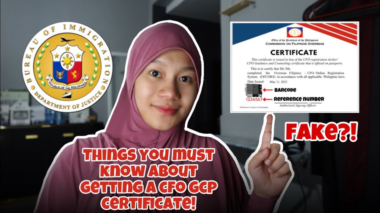 BEWARE OF FAKE CFO GCP CERTIFICATE | PHILIPPINE IMMIGRATION 🇵🇭 - YouTube