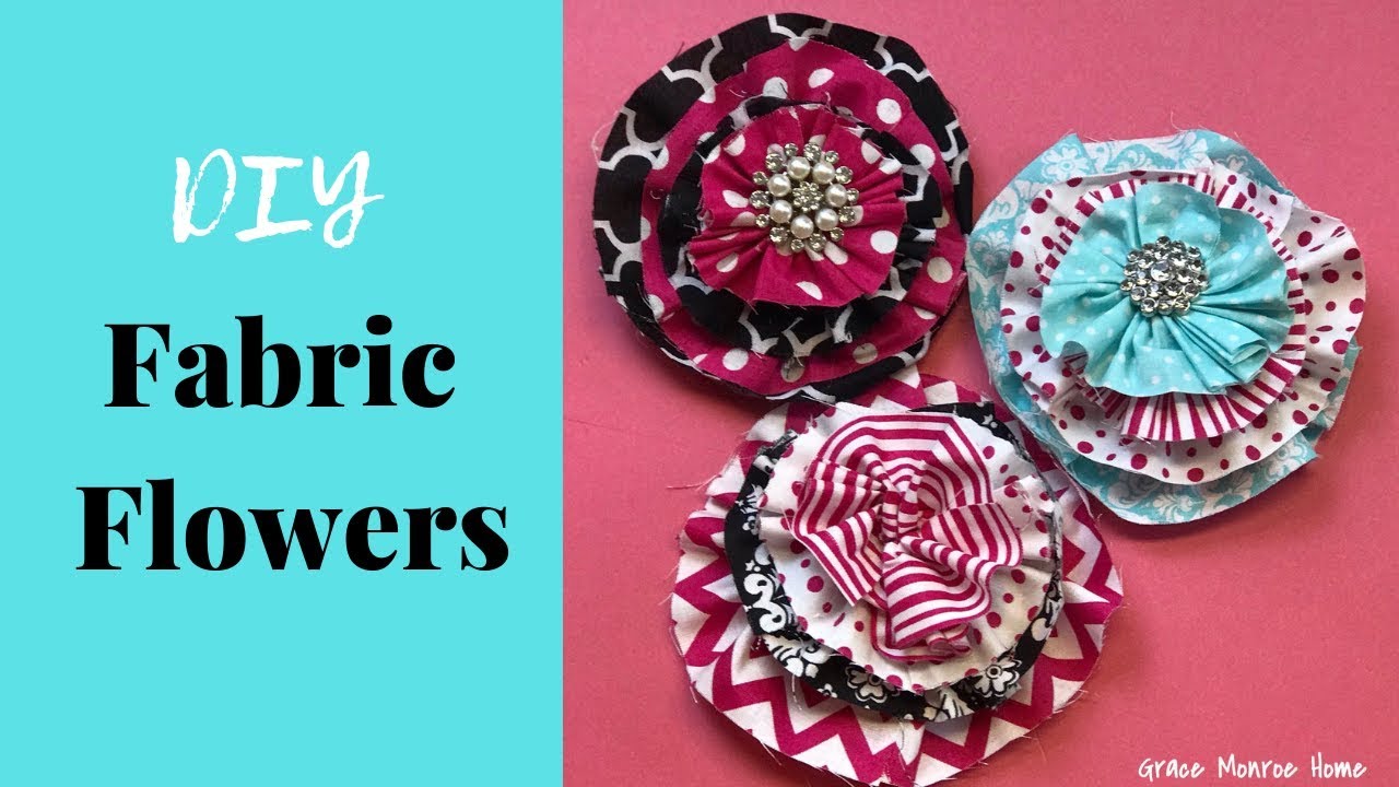 DIY Fabric Flowers - Fabric Flower Tutorial - YouTube