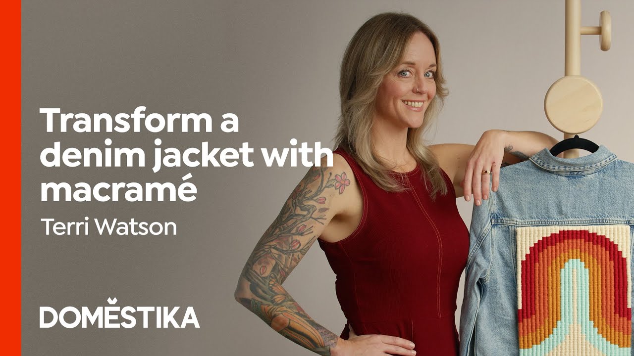 Macramé: denim jacket with clove hitch knots - A course by Terri Watson | Domestika English ...