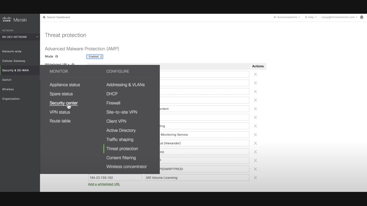 Generating an AMP Security Report in the Meraki Dashboard - Tutorial ...