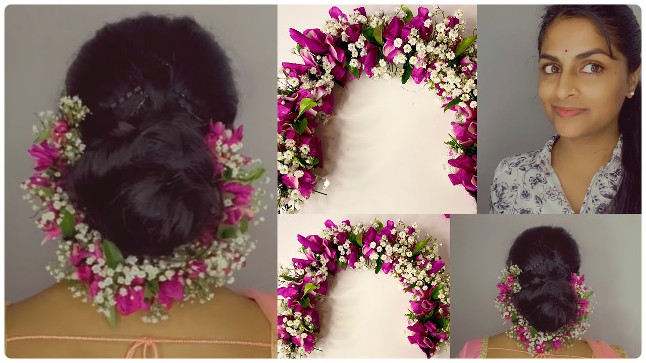 Easy Bridal Veni Making /How to make bridal veni / Using Rose and baby ...