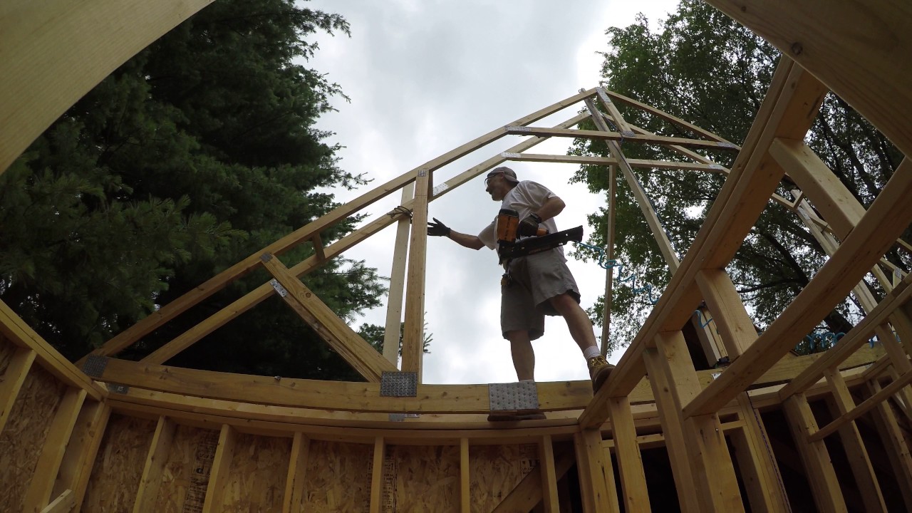 Blocking the Trusses - YouTube