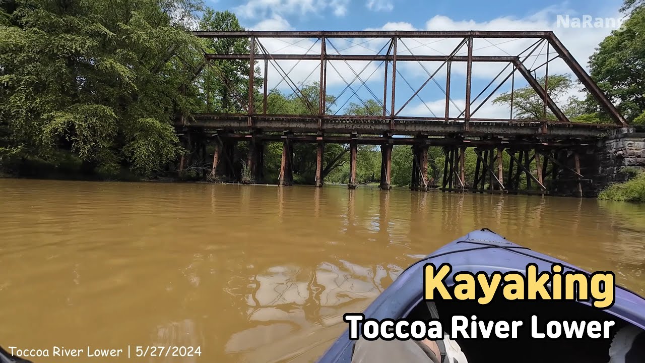 Toccoa River Lower Kayaking in Georgia/토코아 강 댐 하류 카야킹/초보코스/5-24-2024 ...